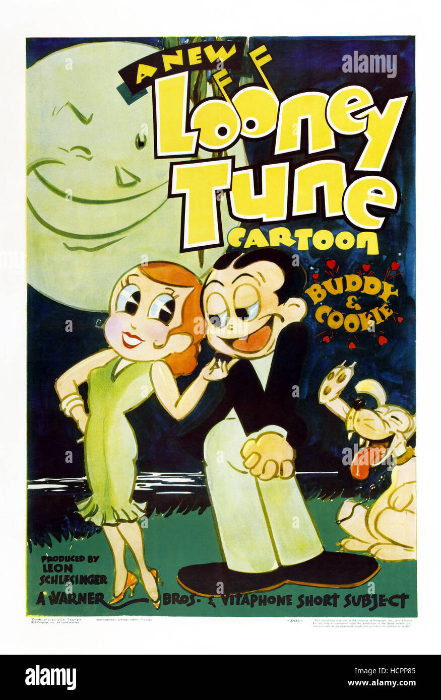 LOONEY TUNES promotional poster, from left: Cookie, Buddy, ca. 1934 ...