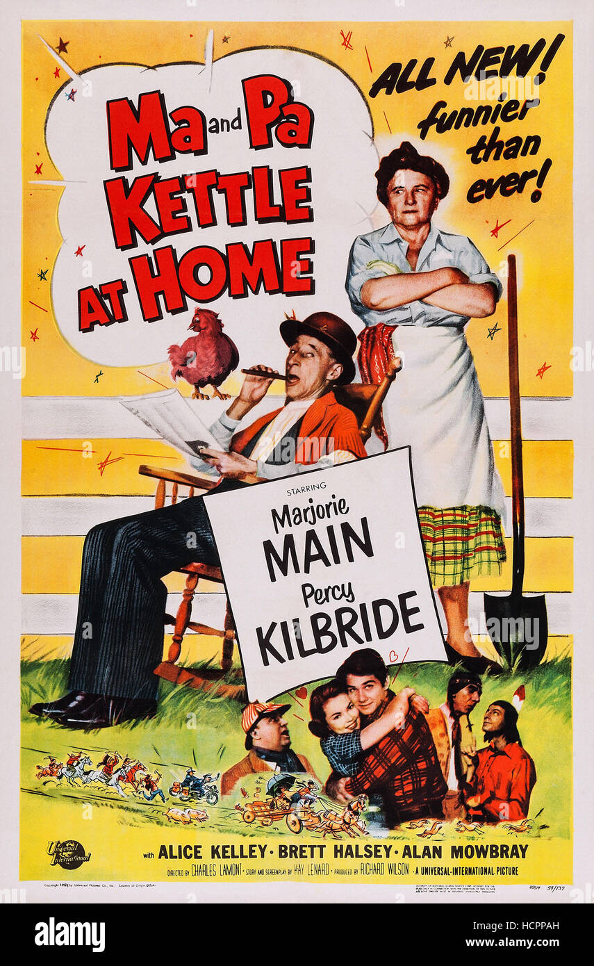 MA AND PA KETTLE AT HOME, US poster art, top from left: Percy Kilbride ...