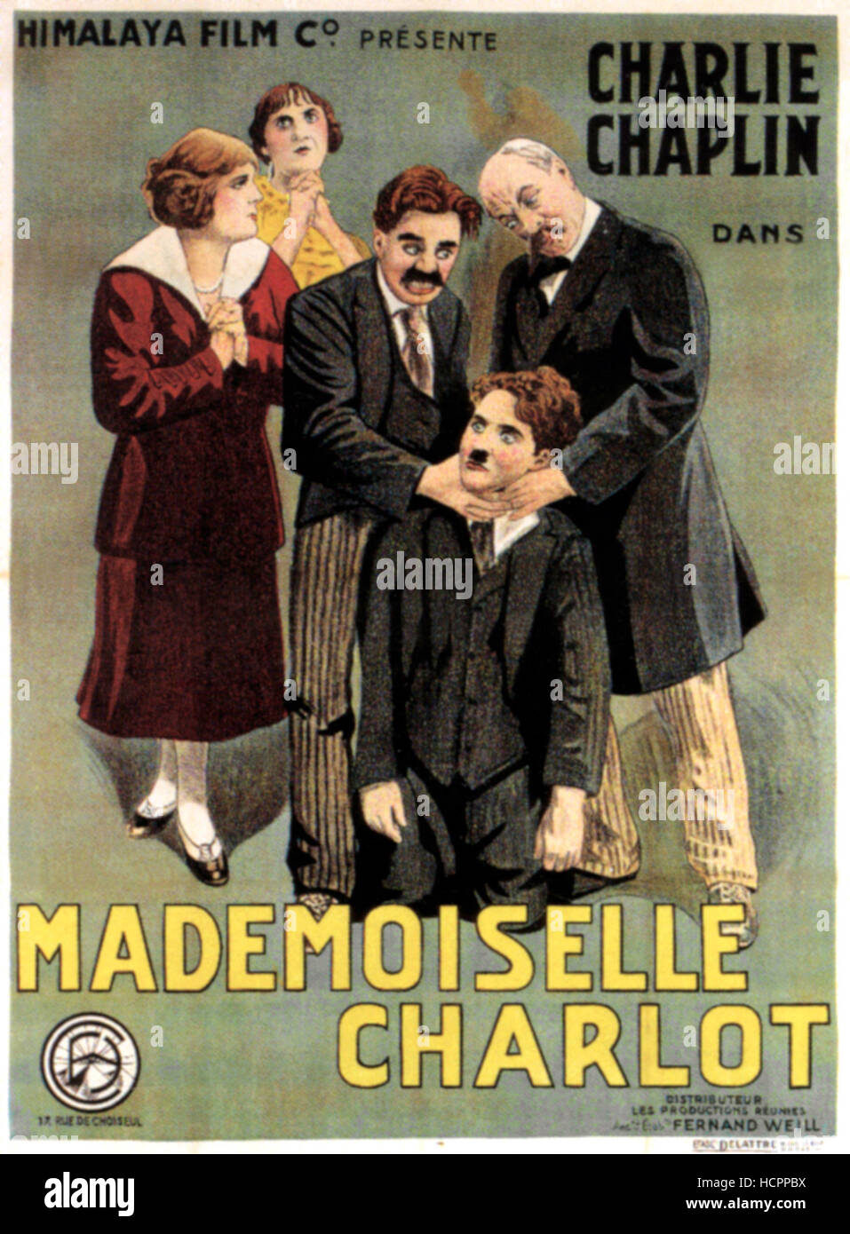 MADEMOISELLE CHARLOT (aka THE ADVENTURER), kneeling: Charlie Chaplin ...