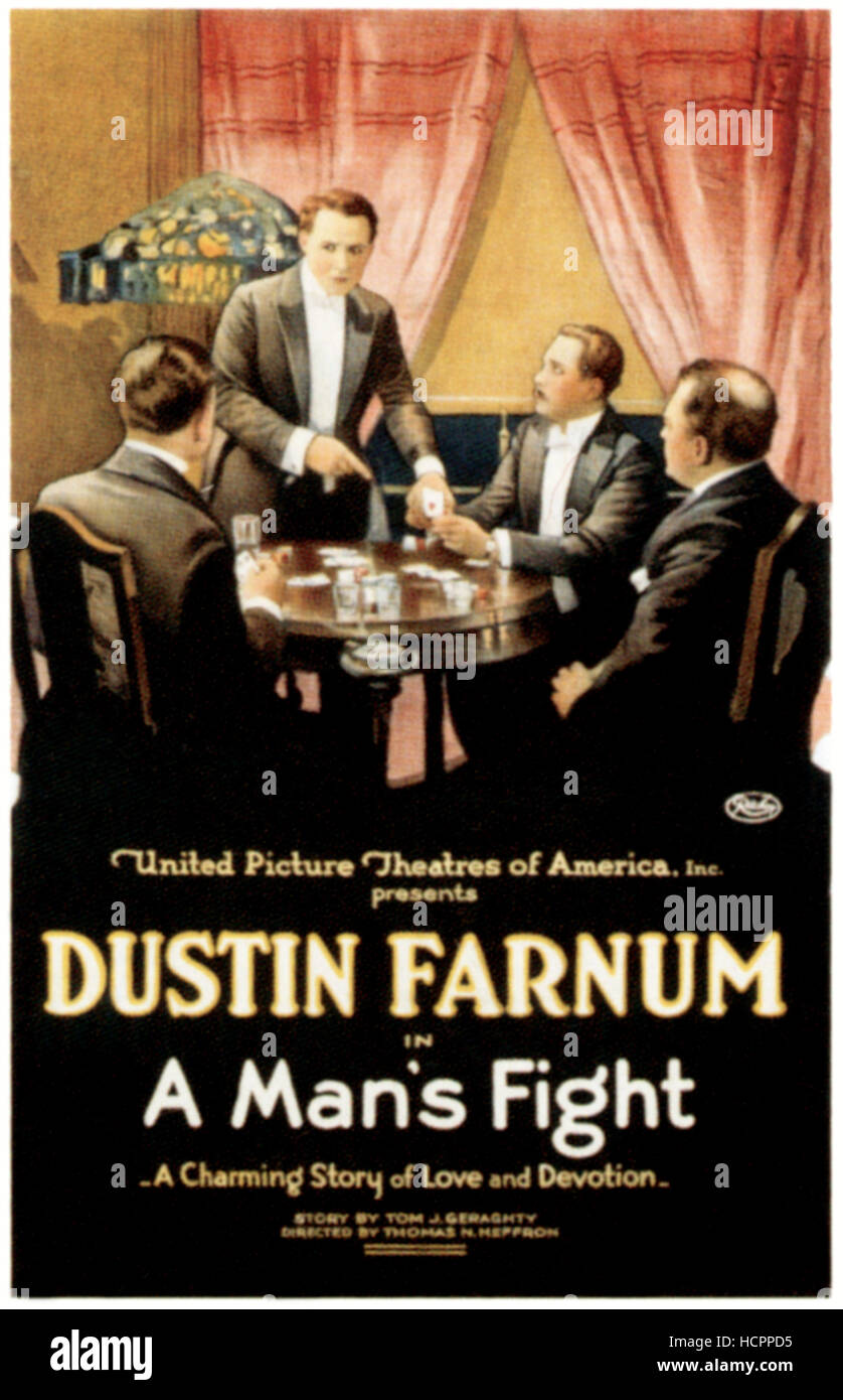 A MAN'S FIGHT, Dustin Farnum (second from left), 1919 Stock Photo - Alamy