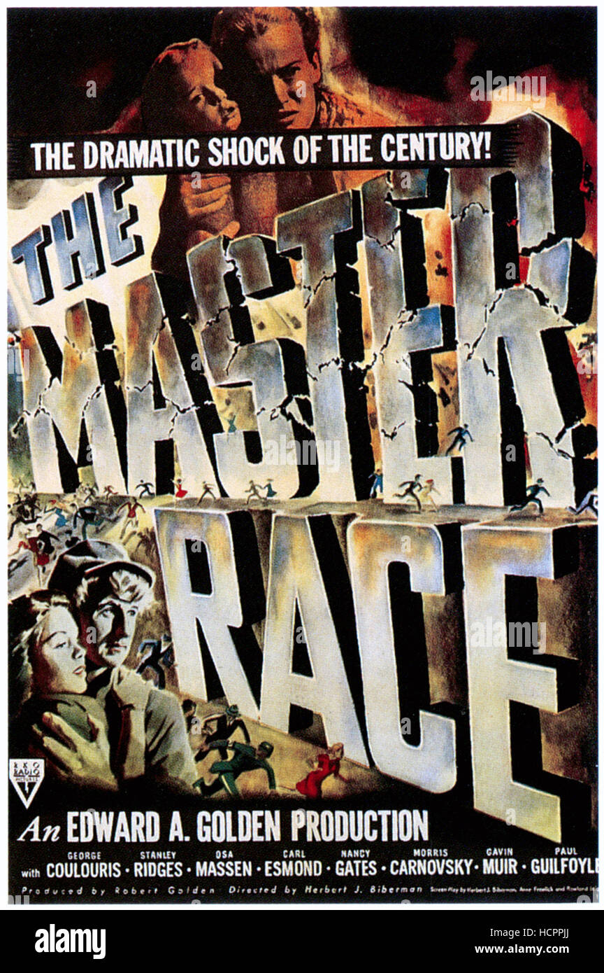 THE MASTER RACE, Gigi Perreau, Osa Massen (top), Lloyd Bridges, Osa ...
