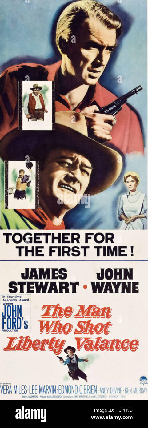 THE MAN WHO SHOT LIBERTY VALANCE, left from top: Andy Devine, Edmond O ...