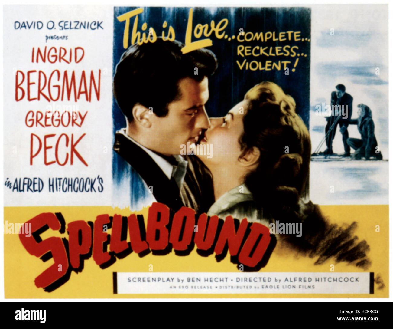 SPELLBOUND, from left: Gregory Peck, Ingrid Bergman, 1945 Stock Photo ...