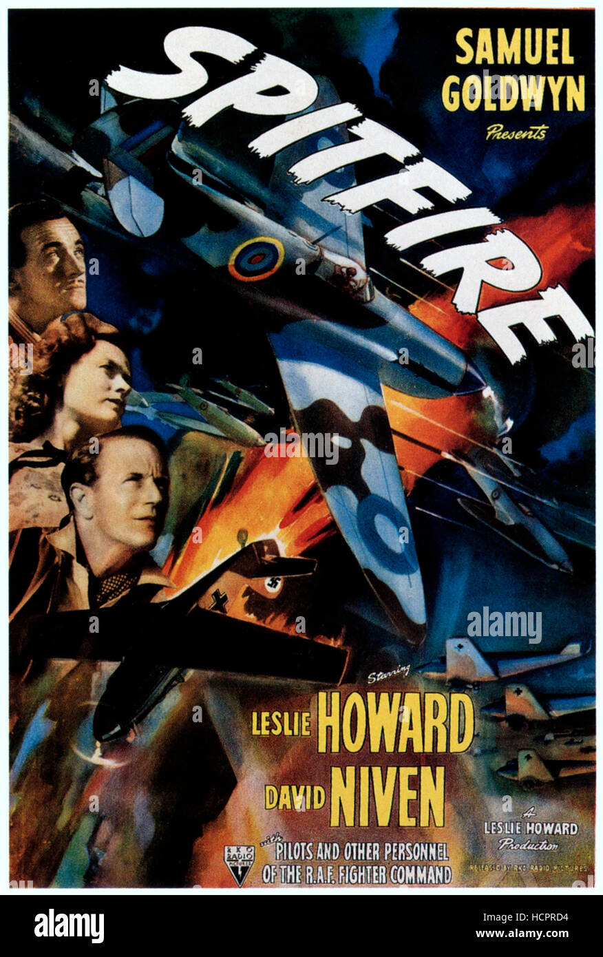 SPITFIRE (aka THE FIRST OF THE FEW), left from top: David Niven ...