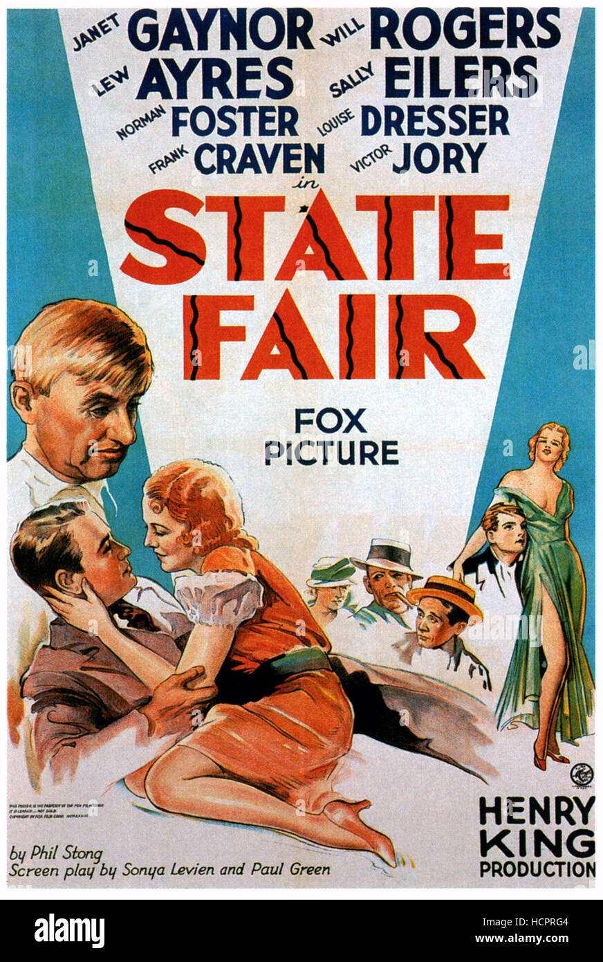 STATE FAIR, from upper left: Will Rogers, Lew Ayres, Janet Gaynor, 1933 ...