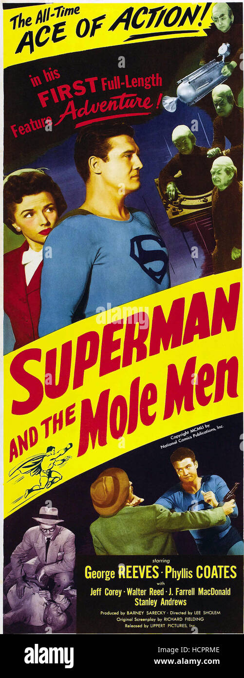 SUPERMAN AND THE MOLE MEN, top from left: Phyllis Coates, George Reeves ...