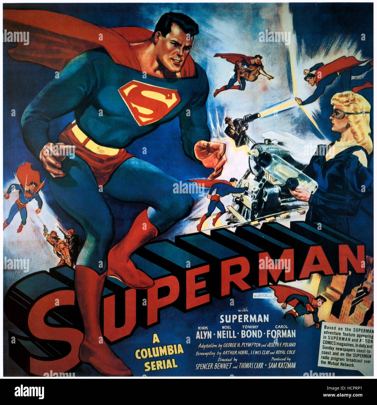 SUPERMAN, top left: Kirk Alyn (as Superman), far right: Carol Forman ...