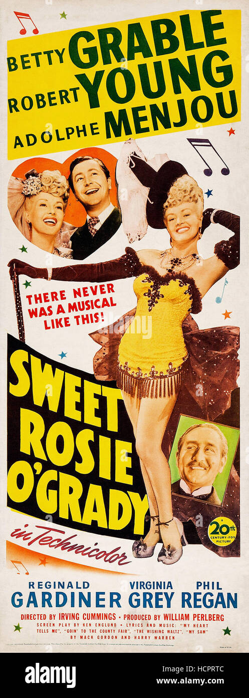 SWEET ROSIE O'GRADY, from top left: Betty Grable, Robert Young, Betty ... SWEET ROSIE O'GRADY, from top left: Betty Grable, Robert Young, Betty ...