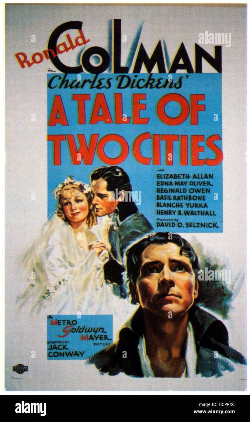 A TALE OF TWO CITIES, from left: Elizabeth Allan, Ronald Colman, bottom ...