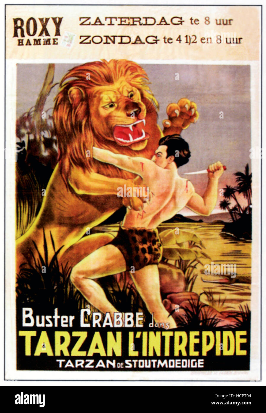 TARZAN THE FEARLESS (aka TARZAN L'INTREPIDE), Buster Crabbe on Belgium ...