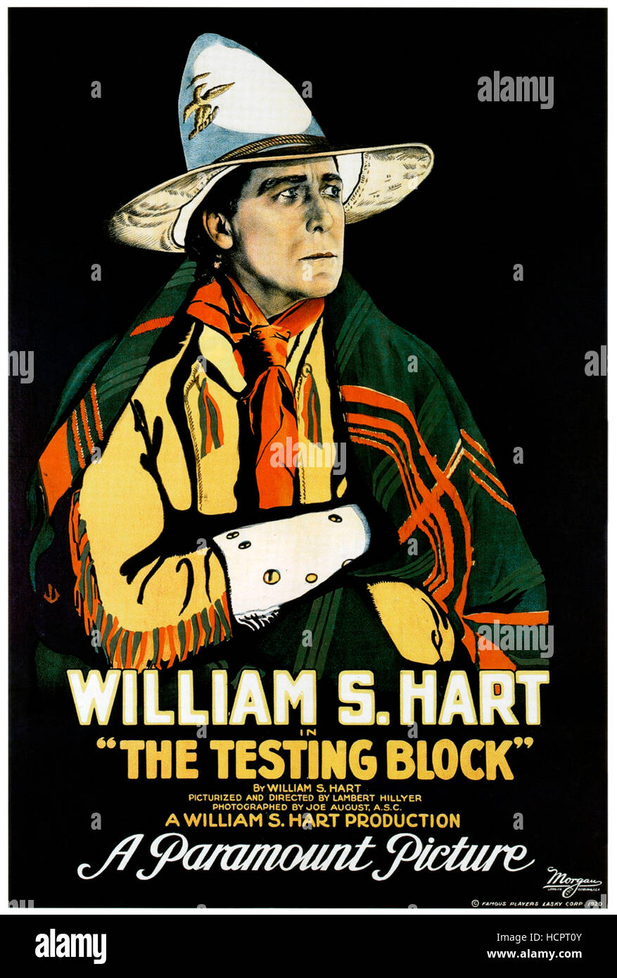 THE TESTING BLOCK, William S. Hart, 1920 Stock Photo - Alamy