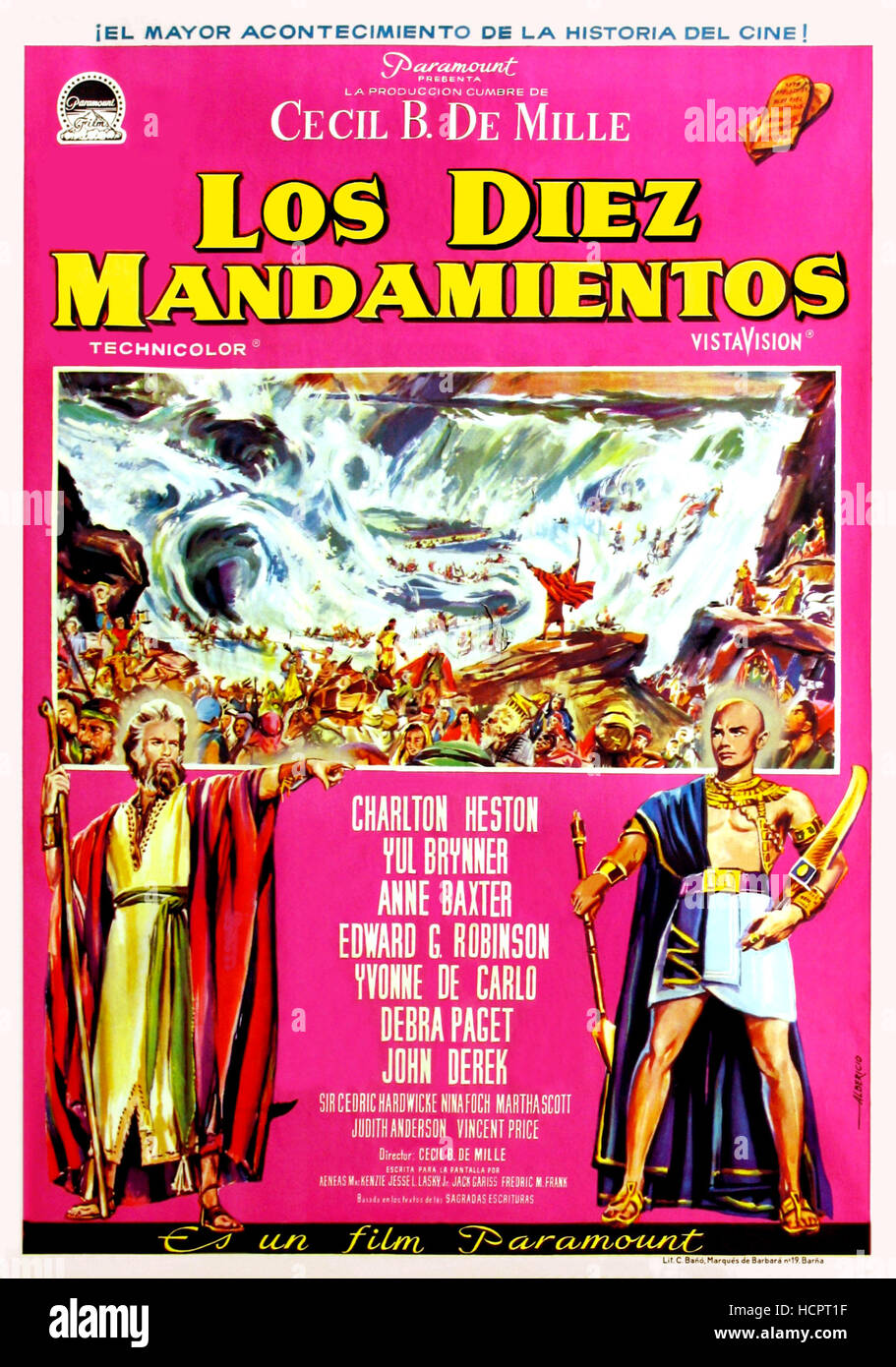 THE TEN COMMANDMENTS, (aka LOS DIEZ MANDAMIENTOS), from left: Charlton ...