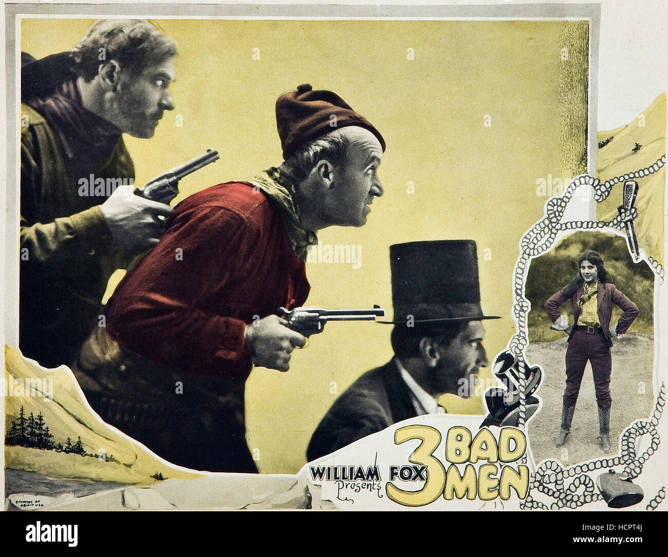 3 BAD MEN, from left: Tom Santschi, Frank Campeau, J. Farrell MacDonald ...