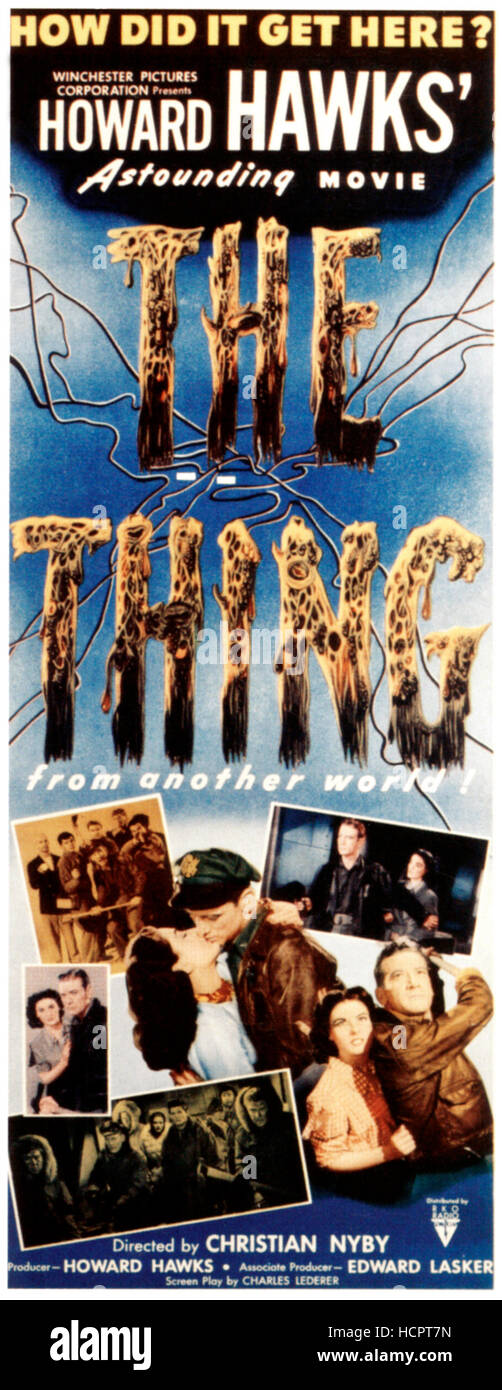 THE THING FROM ANOTHER WORLD, center and bottom right from left ...