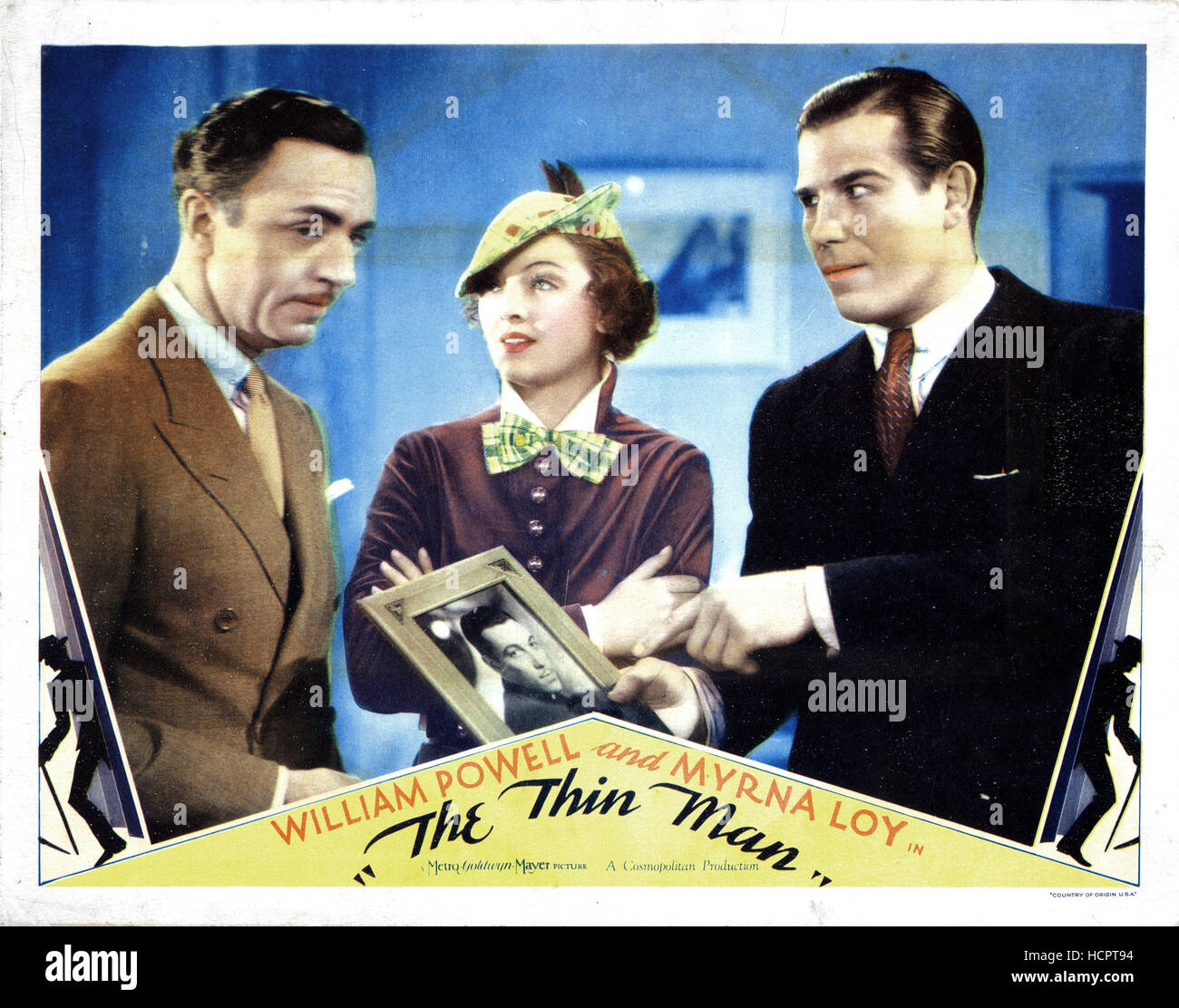 THE THIN MAN, from left, William Powell, Myrna Loy, Nat Pendleton, 1934 ...