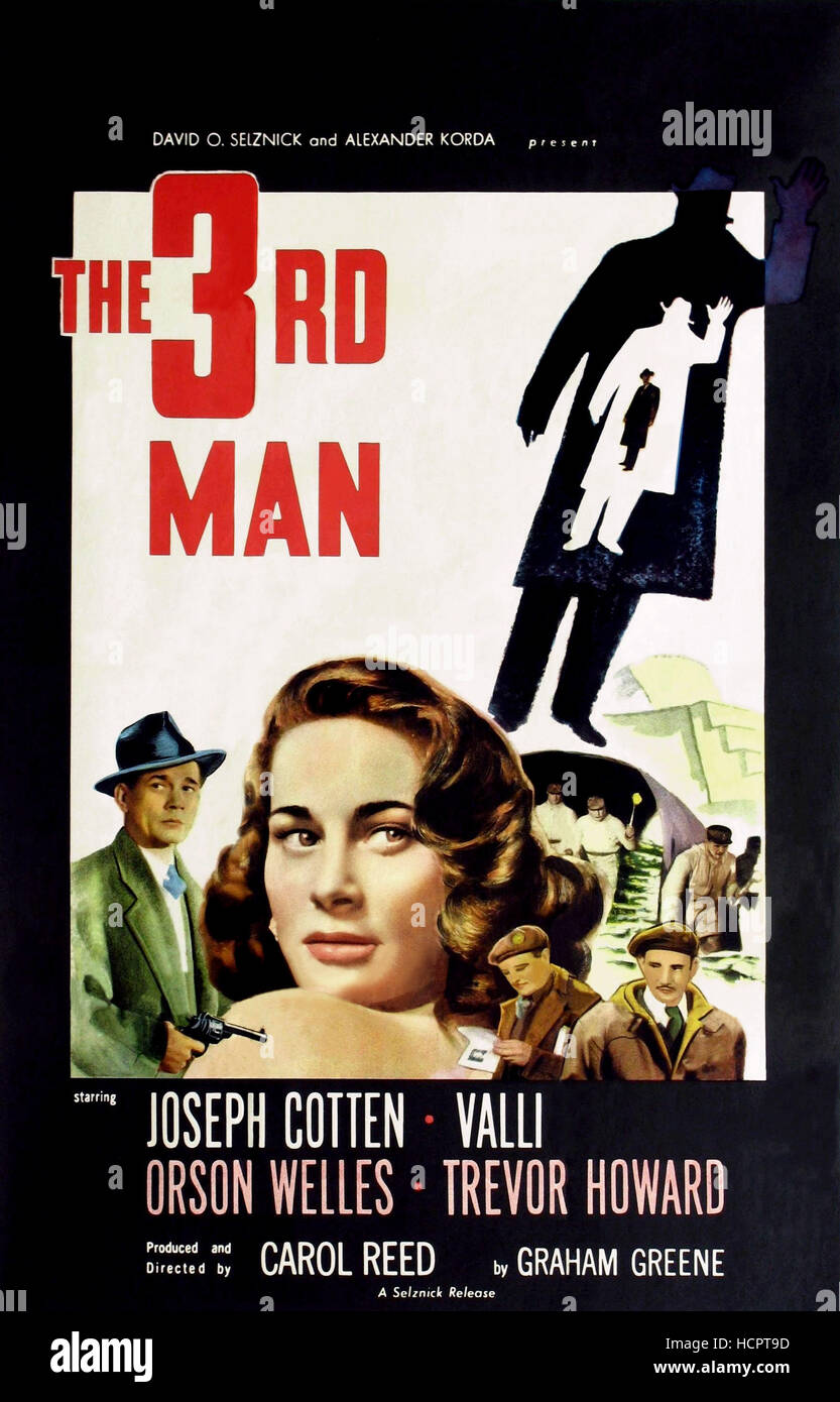 THE THIRD MAN (aka THE 3RD MAN), from left: Joseph Cotten, Alida Valli ...