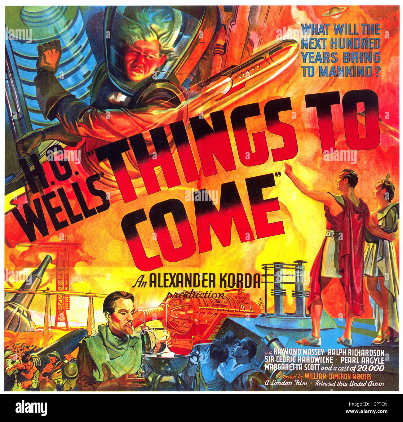 THINGS TO COME, poster art, 1936 Stock Photo - Alamy