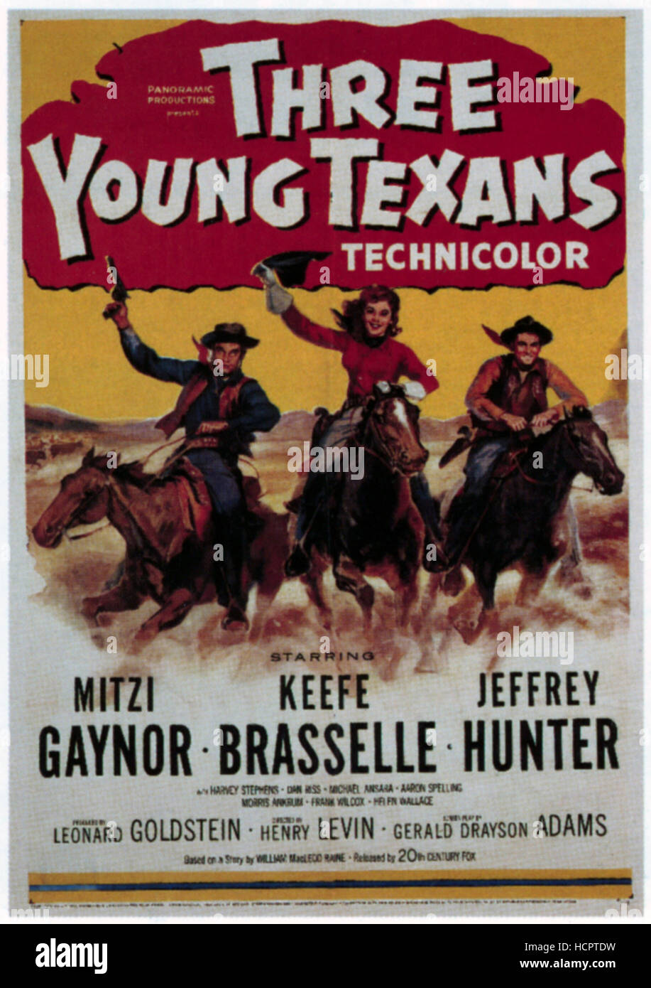 THREE YOUNG TEXANS, from left: Jeffrey Hunter, Mitzi Gaynor, Keefe ...