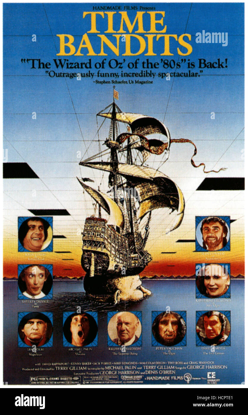 TIME BANDITS, from top left: John Cleese, Shelley Duvall, Ian Holm ...