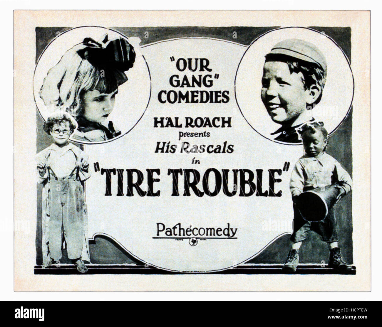 TIRE TROUBLE, top from left: Mary Kornman, Mickey Daniels, bottom from ...