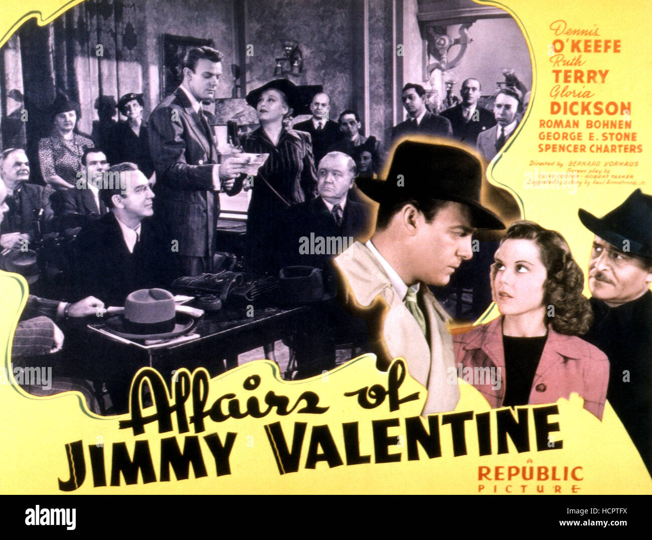 THE AFFAIRS OF JIMMY VALENTINE (aka UNFORGOTTEN CRIME), inset standing ...