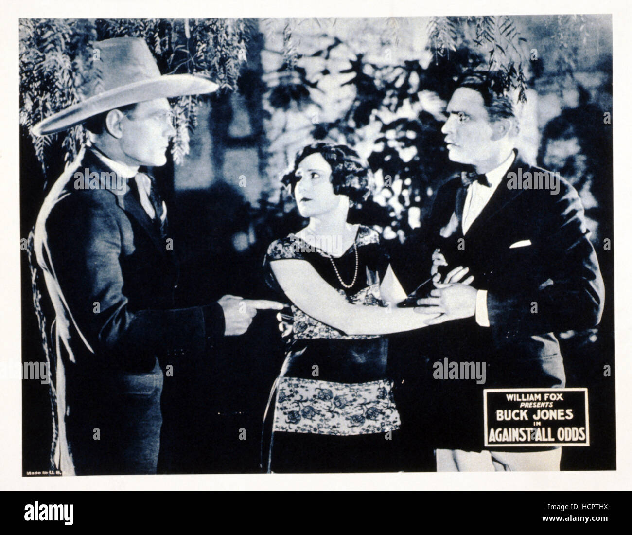 AGAINST ALL ODDS, US lobbycard, from left: Buck Jones, Dolores Rousse ...