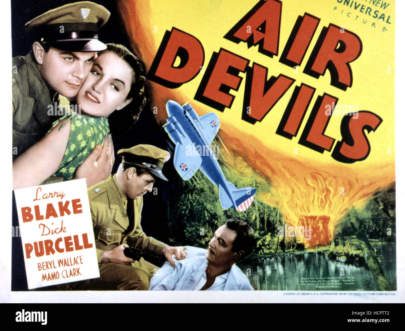 AIR DEVILS, Larry Blake, Beryl Wallace, Dick Purcell, 1938 Stock Photo ...