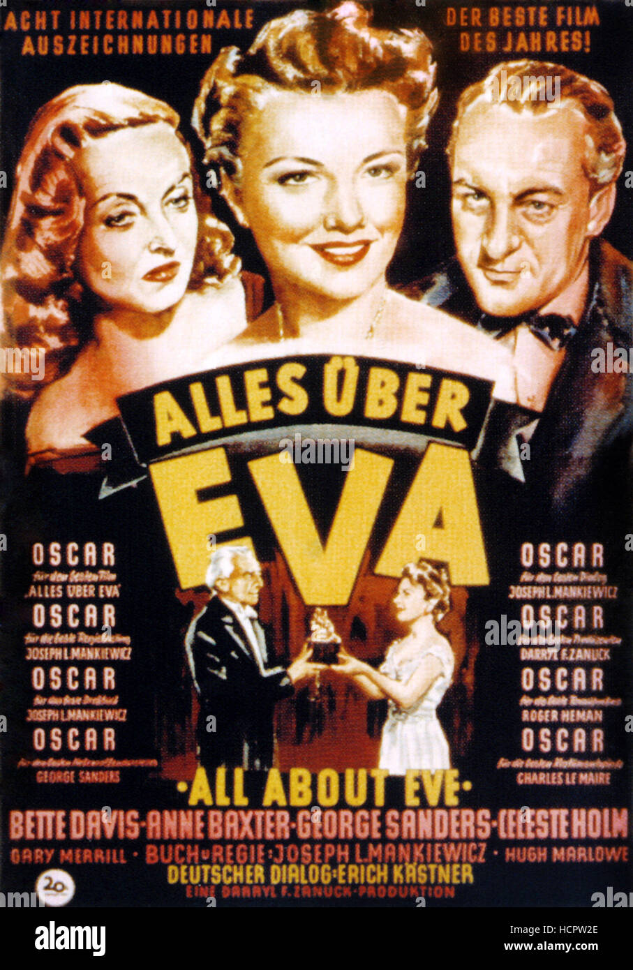 ALL ABOUT EVE, (German movie poster), 1950, TM and Copyright © 20th ...