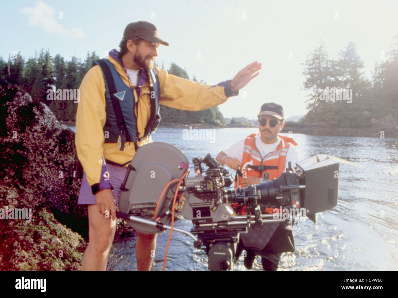 ALASKA, director Fraser Clarke Heston (left), on set, 1996. (c)Columbia ...