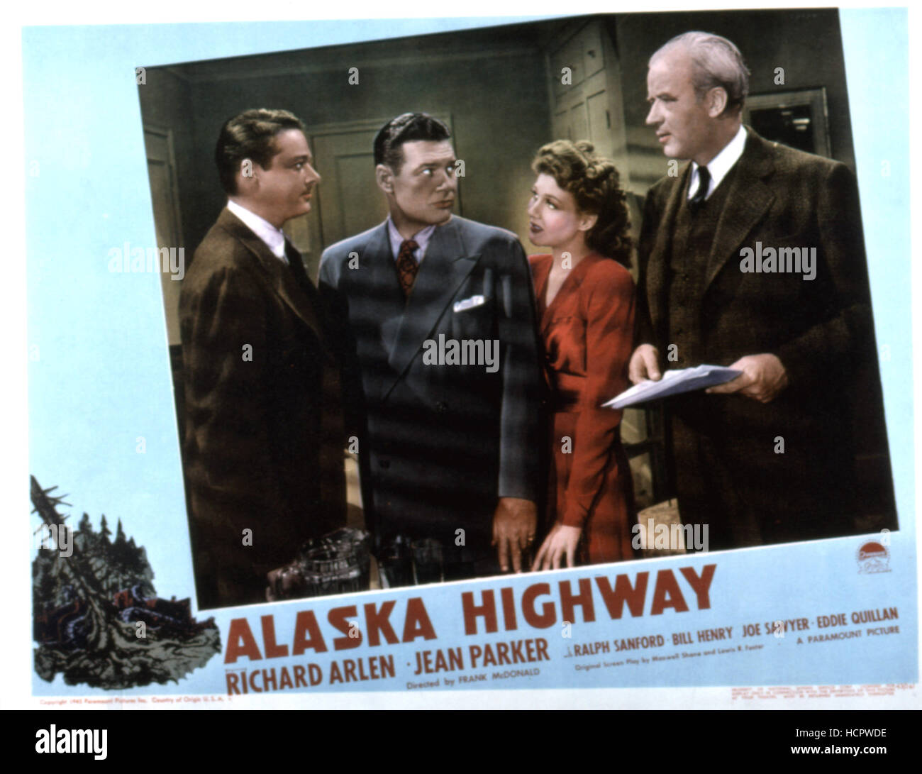 ALASKA HIGHWAY, William Henry, Richard Arlen, Jean Parker, Harry ...