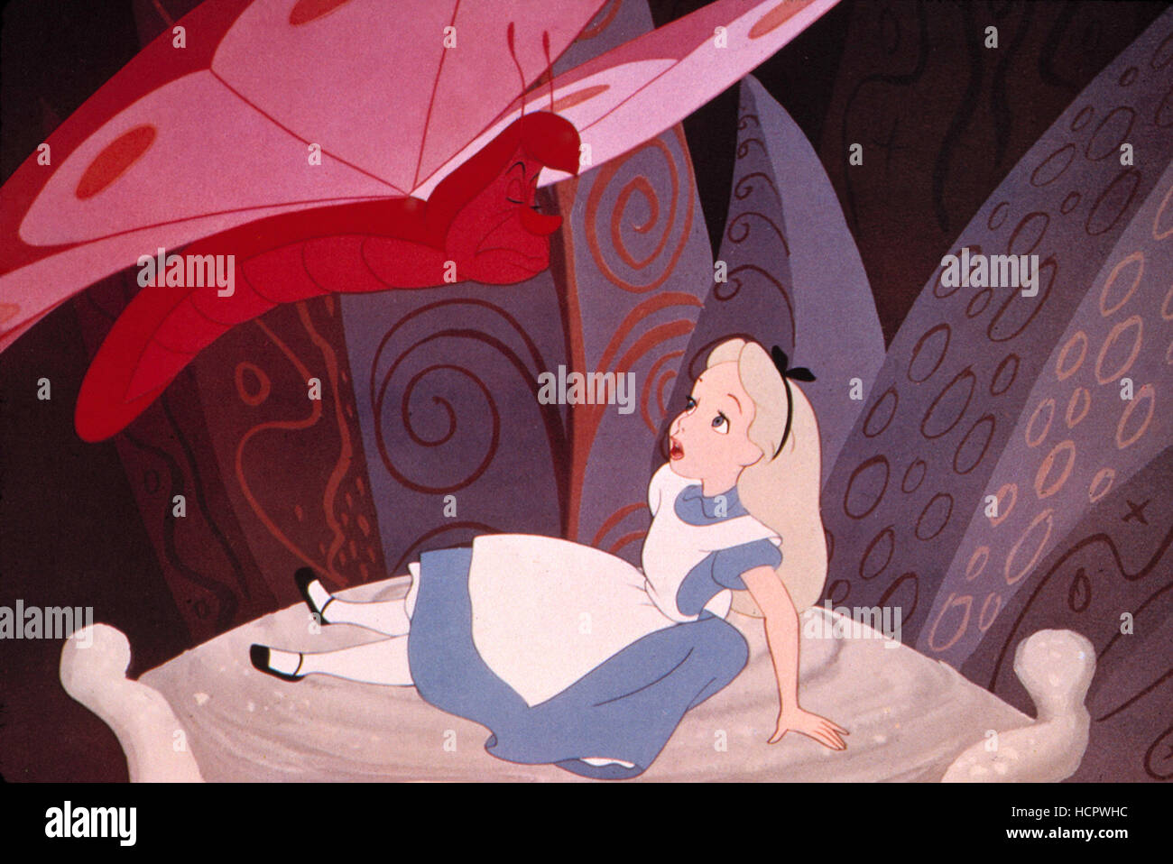ALICE IN WONDERLAND, Caterpillar/Butterfly, Alice, 1951 Stock Photo - Alamy