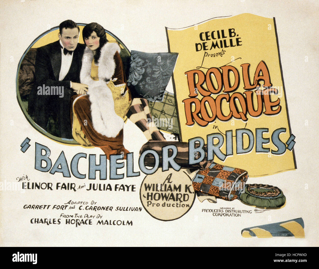 BACHELOR BRIDES, from left: Rod La Rocque, Elinor Fair, 1926 Stock ...