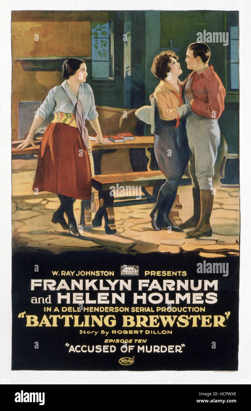 BATTLING BREWSTER, US poster, embracing from left: Helen Holmes ...