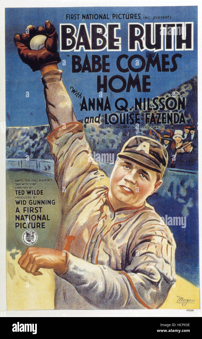 BABE COMES HOME, Babe Ruth, 1927 Stock Photo - Alamy