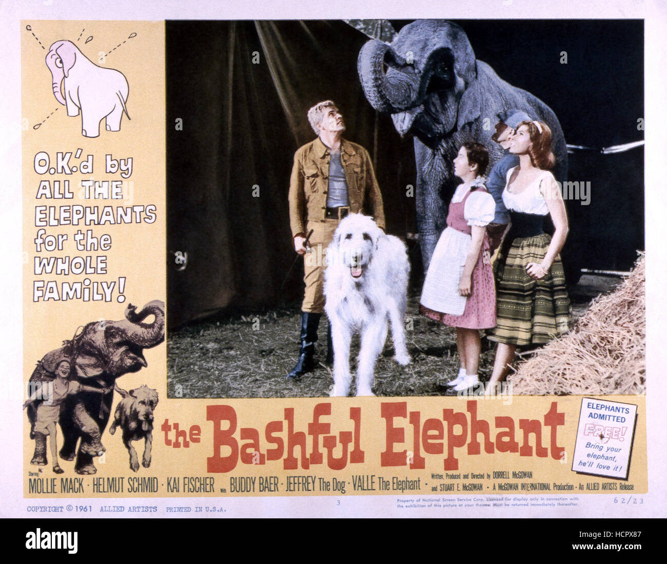 THE BASHFUL ELEPHANT, Helmut Schmid (left), Molly McGowan (apron), 1962 ...
