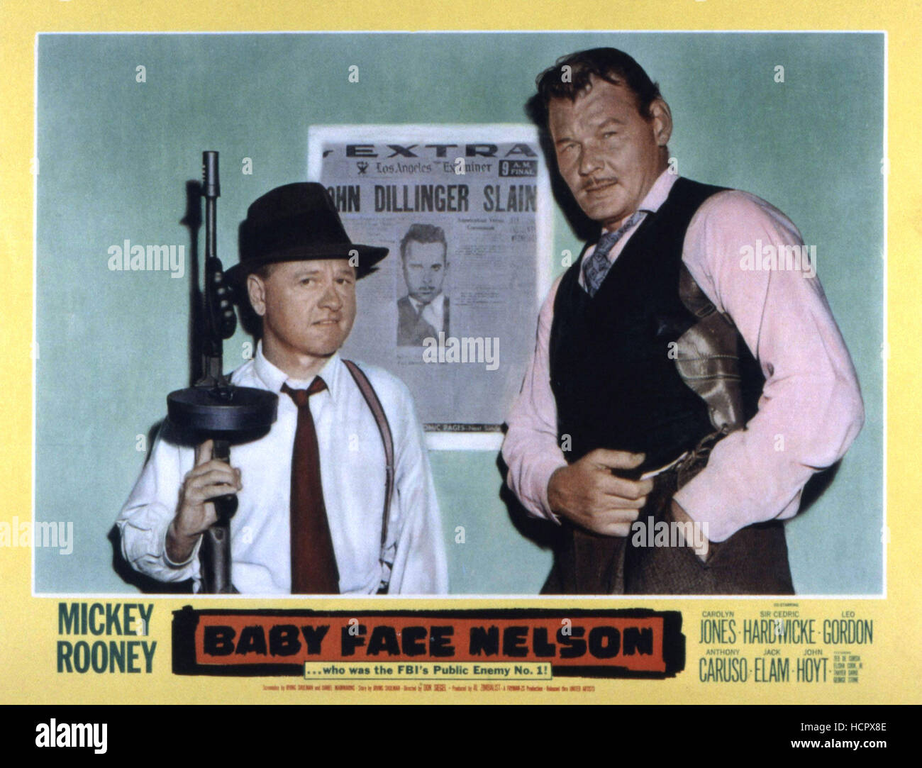 BABY FACE NELSON, Mickey Rooney, John Dillinger, (in photo), Leo Gordon ...