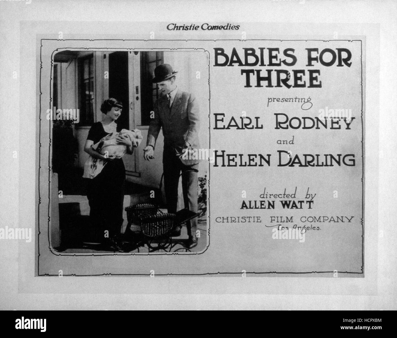 BABIES FOR THREE, from left: Helen Darling, Earl Rodney, ca. 1920 Stock ...