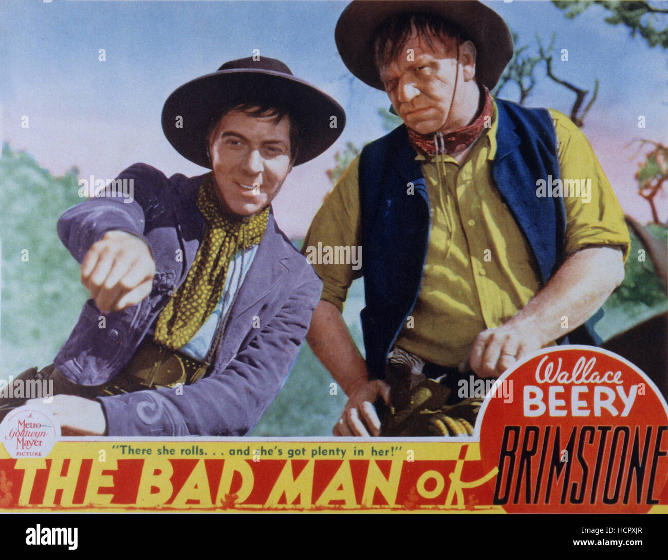 THE BAD MAN OF BRIMSTONE, from left: Joseph Calleia, Wallace Beery ...