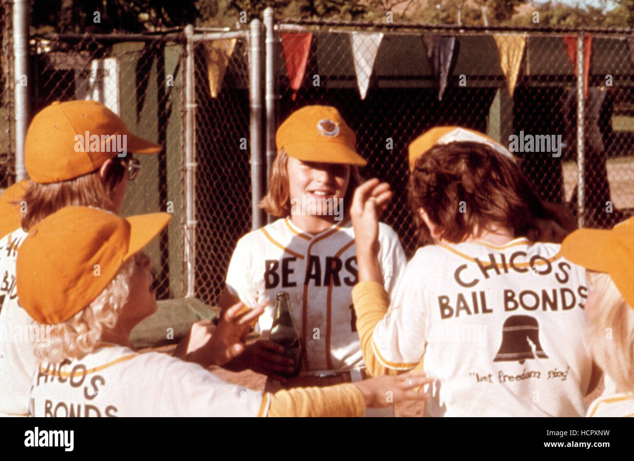 THE BAD NEWS BEARS, Alfred Lutter III, Tatum O'Neal, 1976 Stock Photo ...