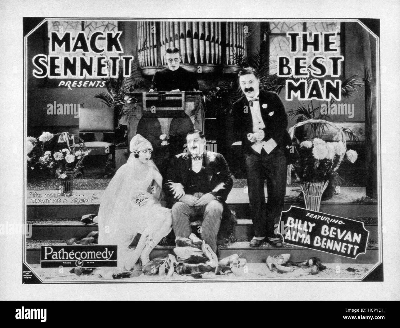 THE BEST MAN, front from left: Alma Bennett, Vernon Dent, Billy Bevan ...