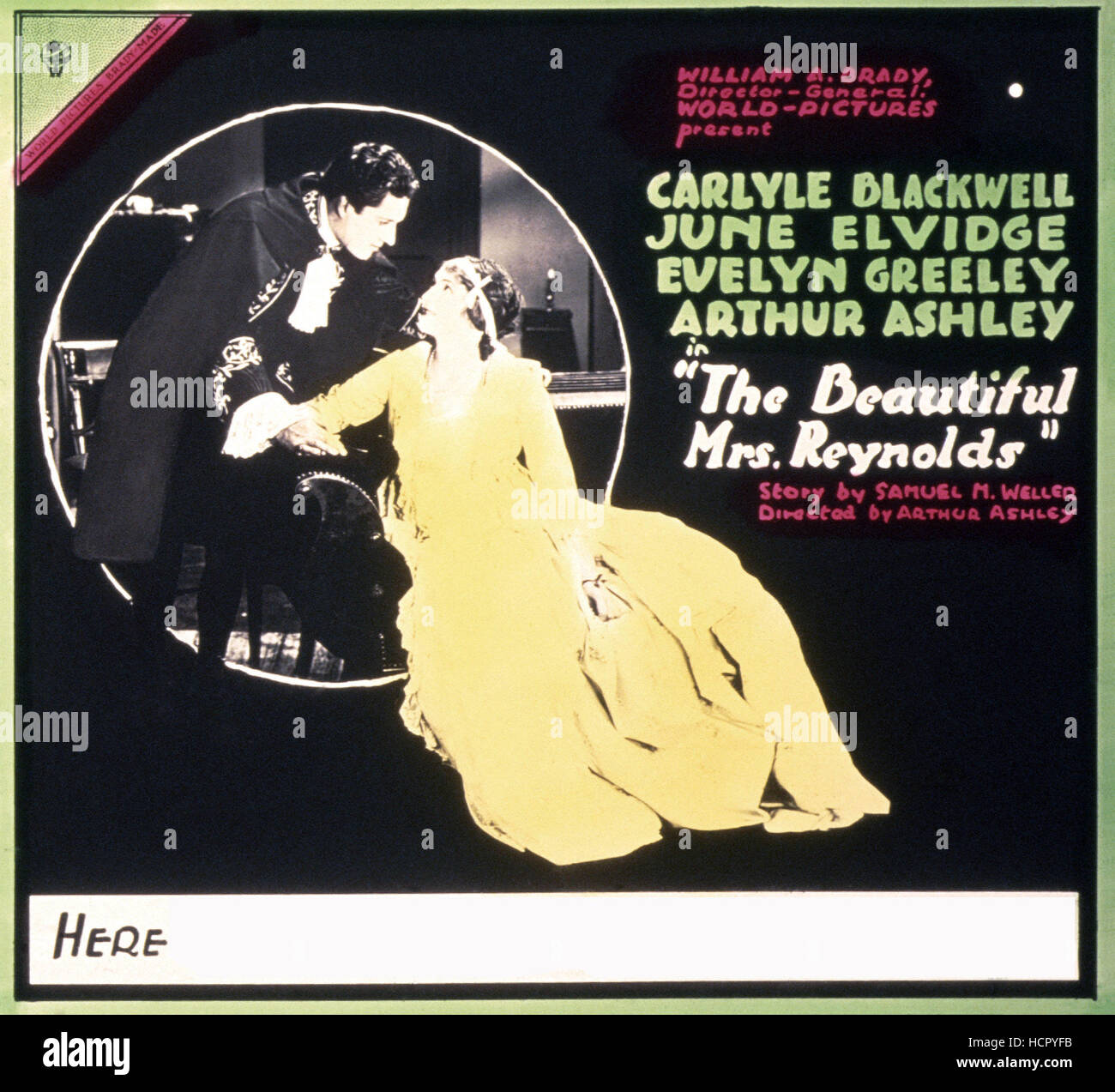 THE BEAUTIFUL MRS. REYNOLDS, from left: Carlyle Blackwell, June Elvidge ...