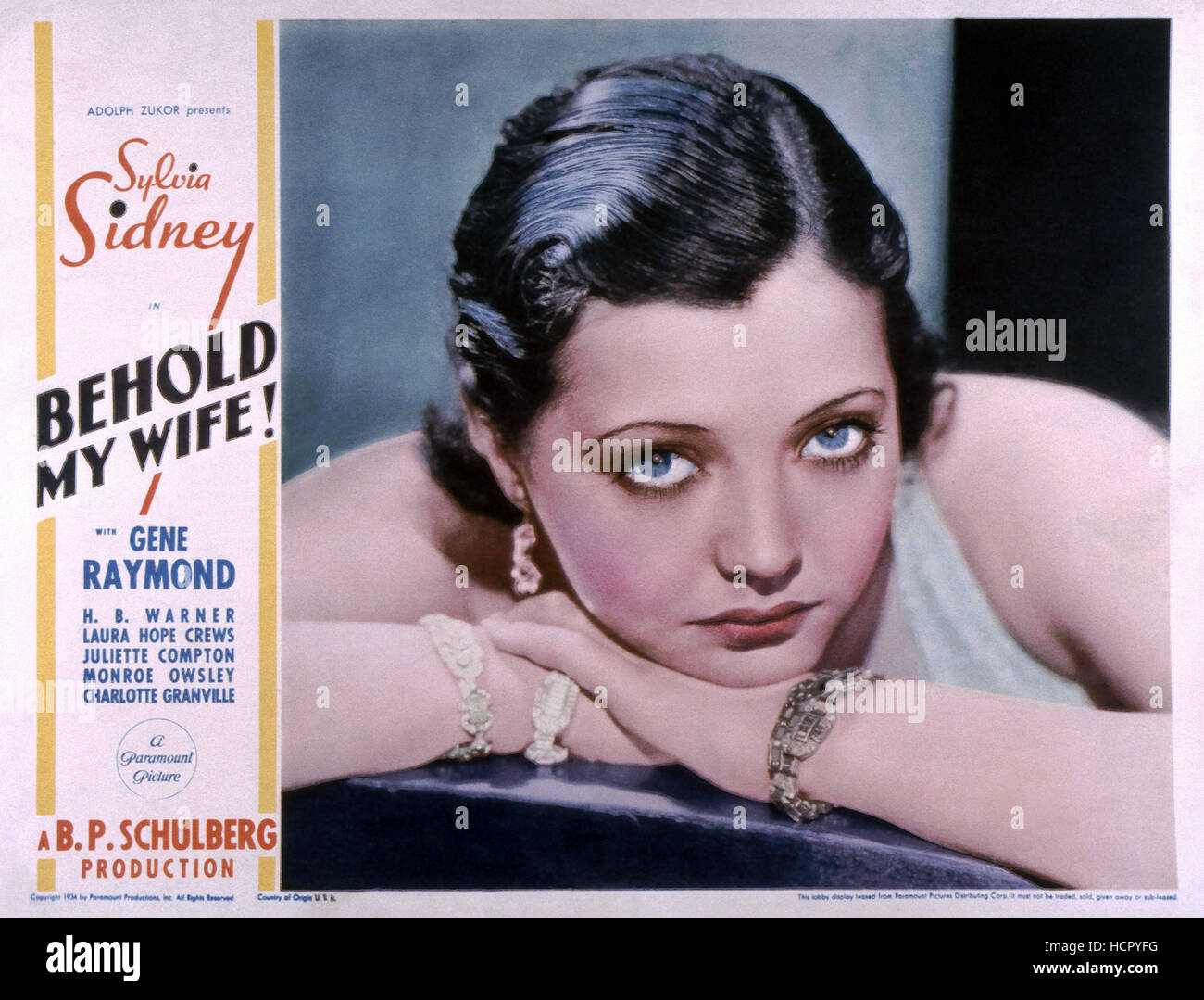 BEHOLD MY WIFE, Sylvia Sidney, 1934 Stock Photo - Alamy