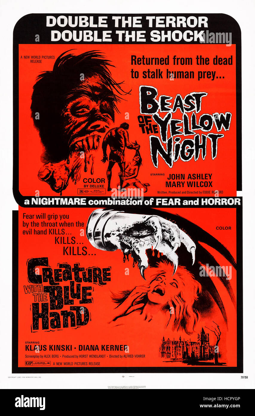 CREATURE WITH THE BLUE HAND, (aka DIE BLAUE HAND, 1967), THE BEAST OF ...