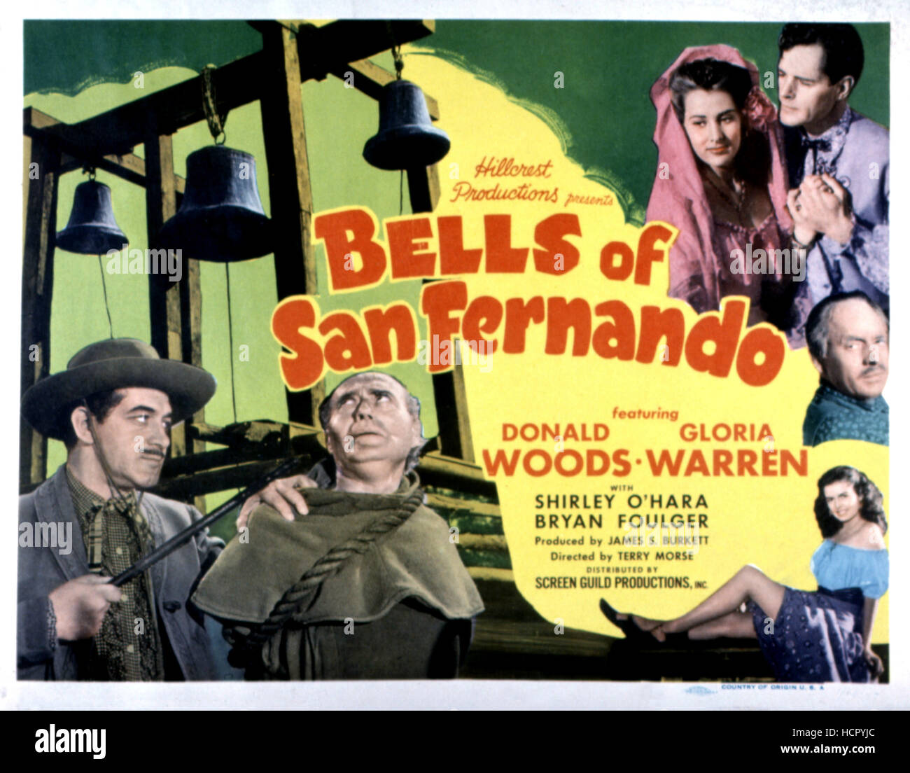 BELLS OF SAN FERNANDO, US poster, Anthony Warde, David Leonard, Gloria ...
