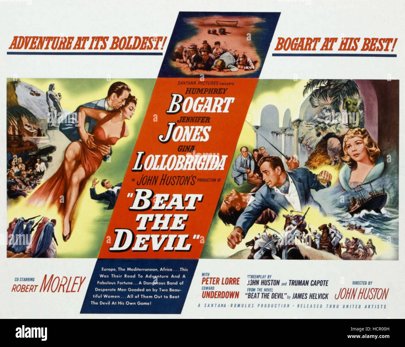 BEAT THE DEVIL, Humphrey Bogart, Gina Lollobrigida, Jennifer Jones, 1953 Stock Photo - Alamy