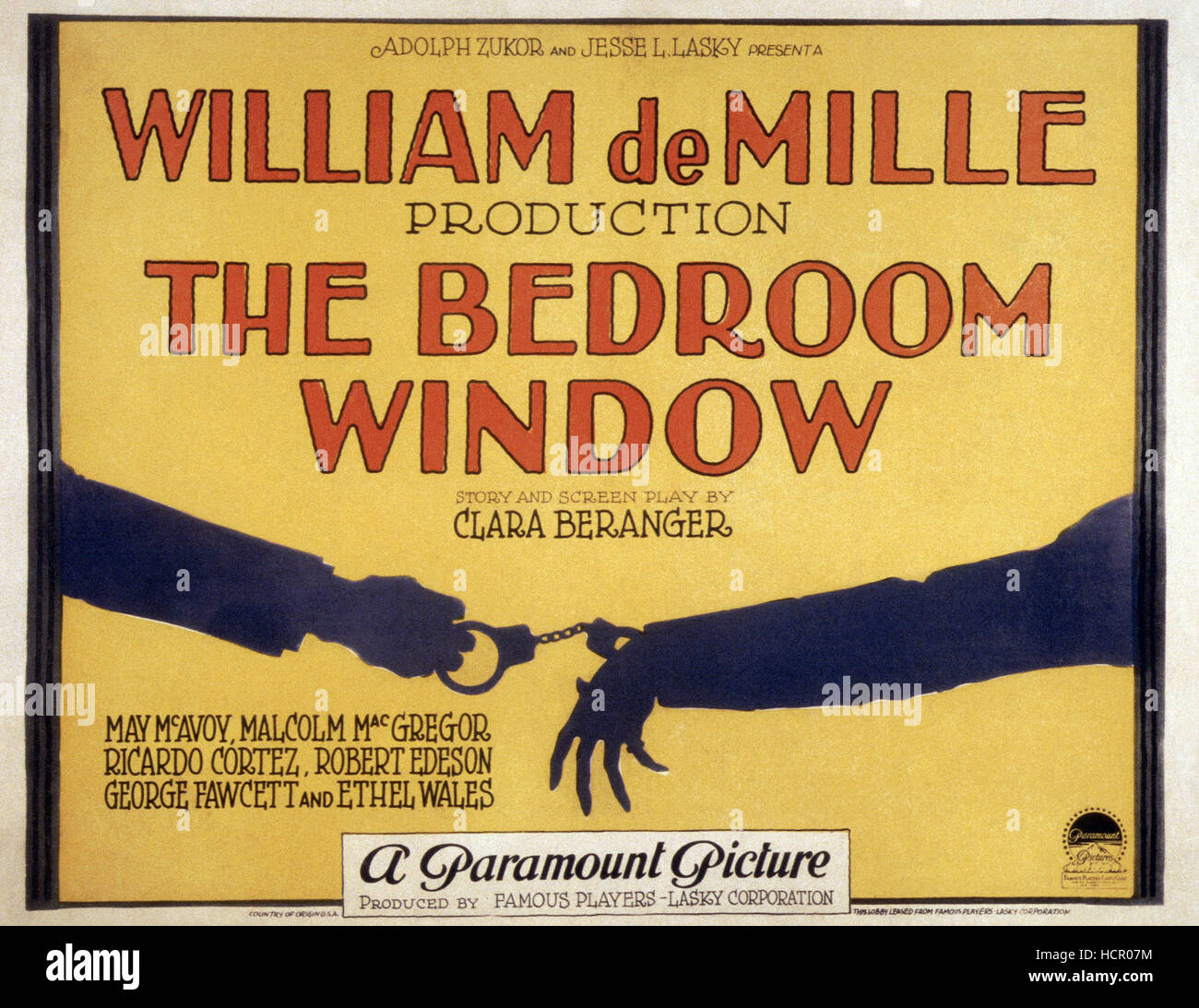 THE BEDROOM WINDOW, 1924 Stock Photo - Alamy