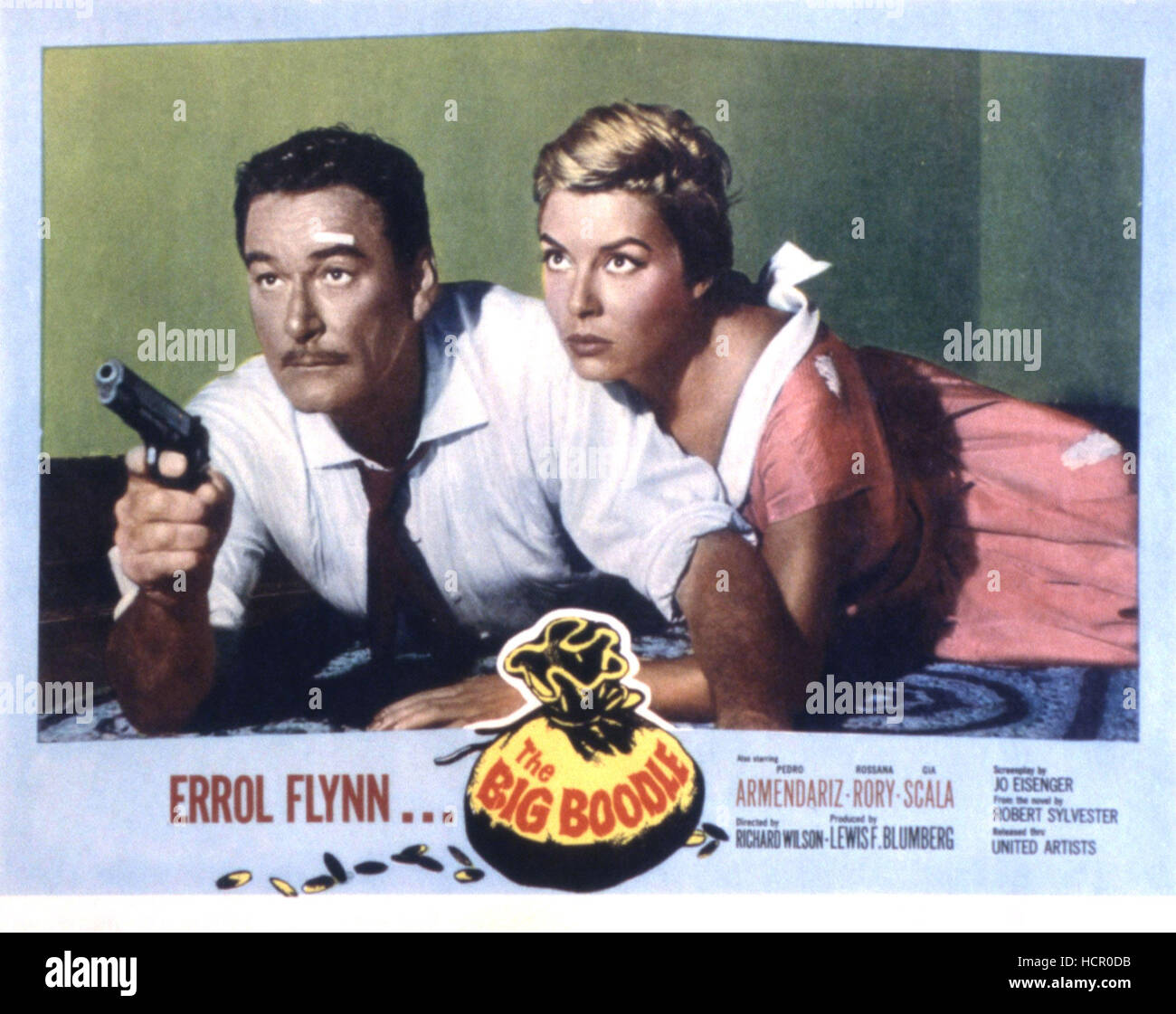 THE BIG BOODLE, Errol Flynn, Rosanna Rory, 1957 Stock Photo - Alamy