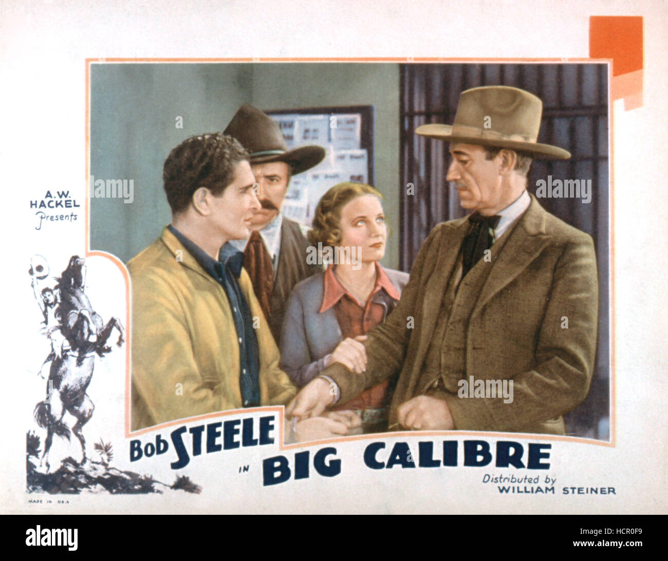 BIG CALIBRE, Bob Steele, Herman Hack, Peggy Campbell, Earl Dwire, 1935 ...
