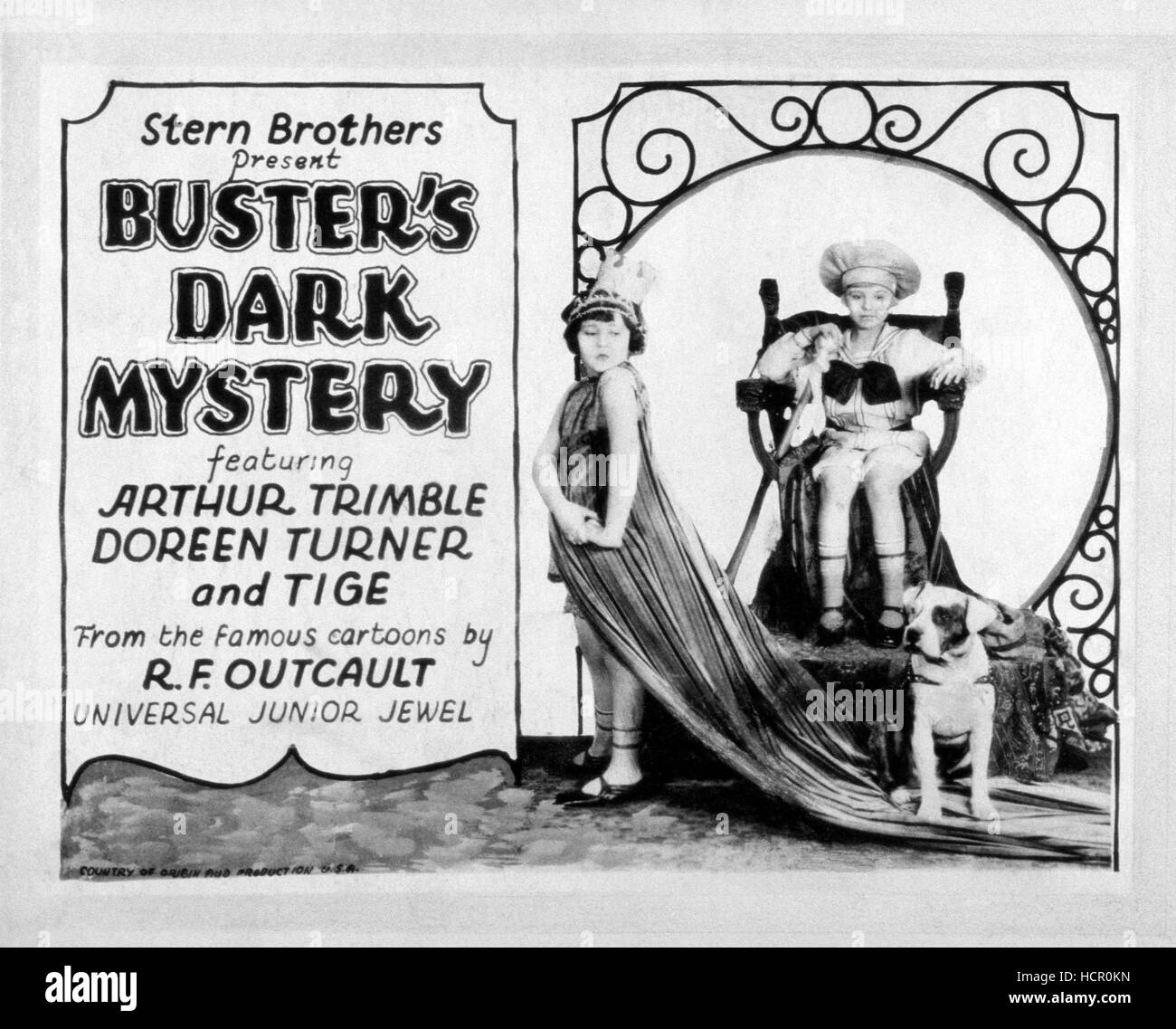 BUSTER'S DARK MYSTERY, from left: Doreen Turner, Arthur Trimble, 1927 ...