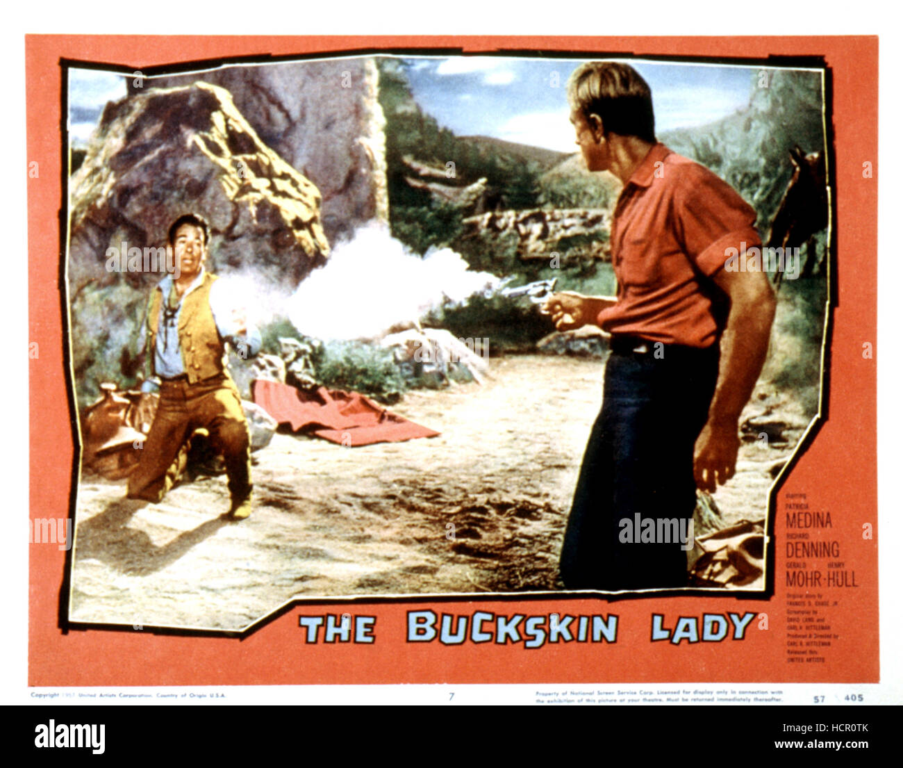 THE BUCKSKIN LADY, Gerald Mohr, Richard Denning, 1957 Stock Photo - Alamy